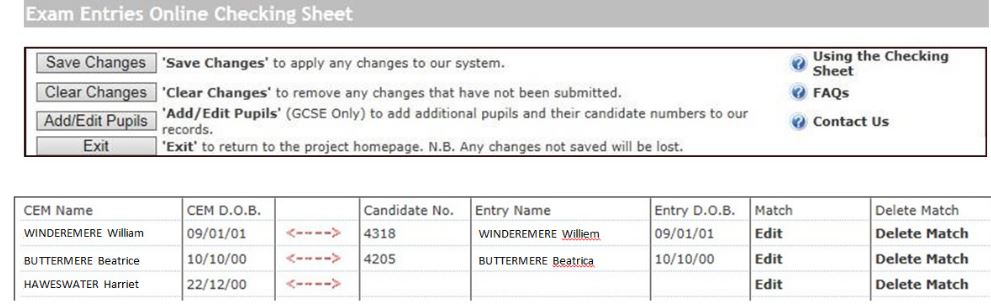 Check Candidate Matching – CEM